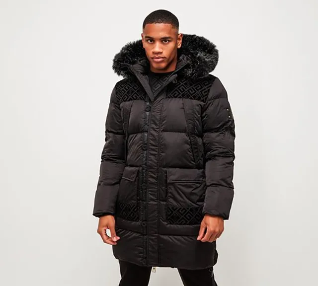 Glorious Gangsta Vernez Longline Puffer Jacket - Black | CON GG 741 ...