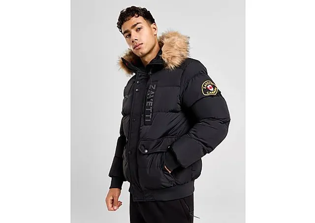 Zavetti Canada Deratti Bomber Parka Jacket - Black - Size XS - Black ...