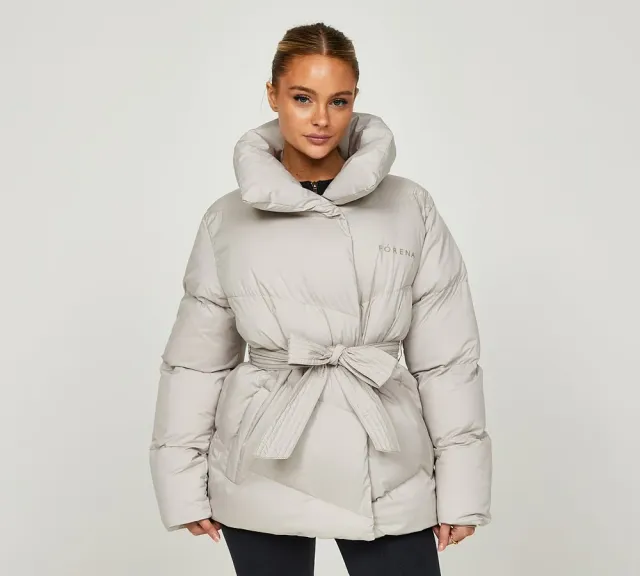 Forena Womens X Amplified Puffer Jacket - Latte | FNA163 - BEG | FOOTY.COM