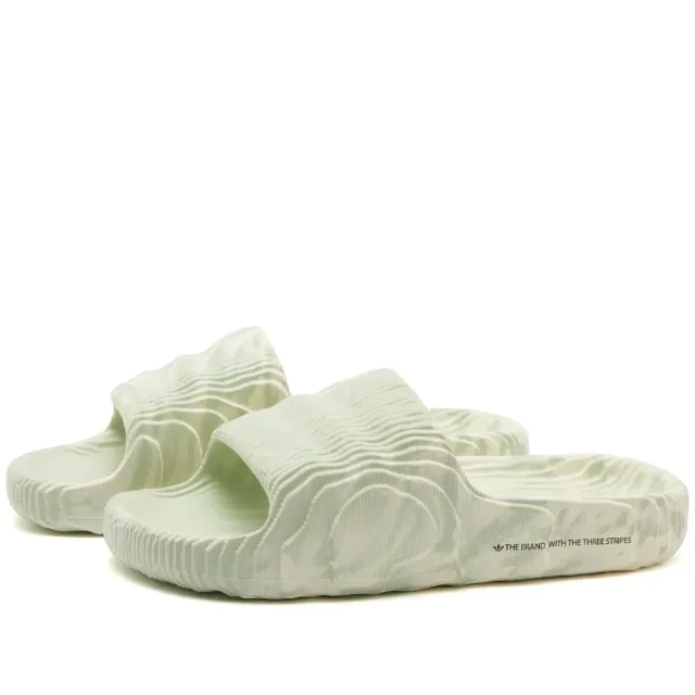 Adidas Adilette 22 White/Green/Black | IG5917 | FOOTY.COM