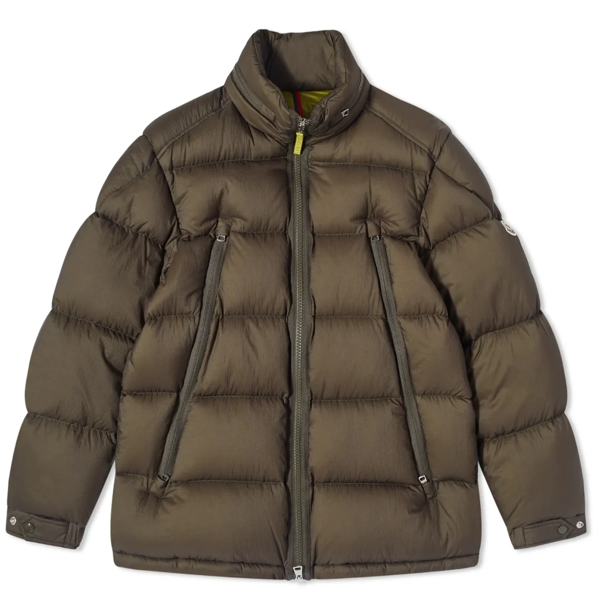 Moncler Men's Nervion Concealed Hood Jacket Khaki | 1A000-596JB-48-82A ...