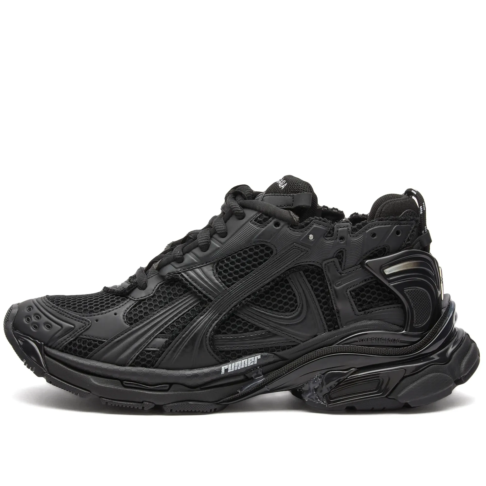 Balenciaga Men's Runner Sneaker Black Matt | 772774-W3RBT-1000 | FOOTY.COM