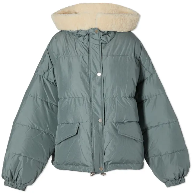Meotine Women's Eva Down Jacket Grey/Green | MEO-EVA-JKT-GRY | FOOTY.COM
