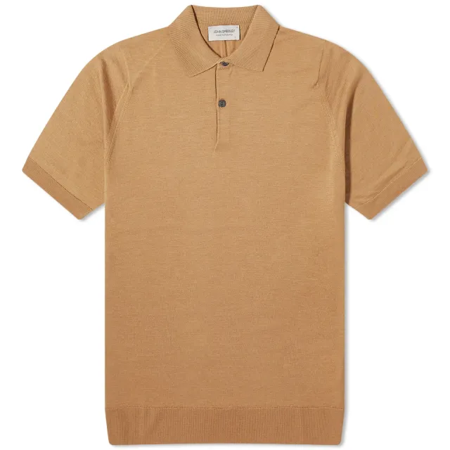 John Smedley Men's Payton Merino Knit Polo Bnutmeg | JS-PAYTO-NUT ...