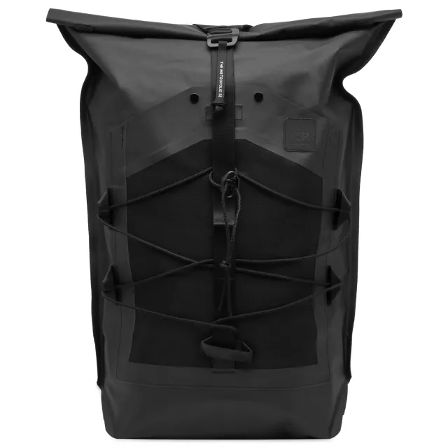 C.P. Company Men's Metropolis Rubber Reps Rolled Backpack Black ...