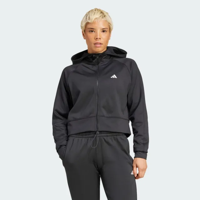 Adidas Aeroready Game And Go Fleece Tracksuit Jacket - Black | IX5065 ...