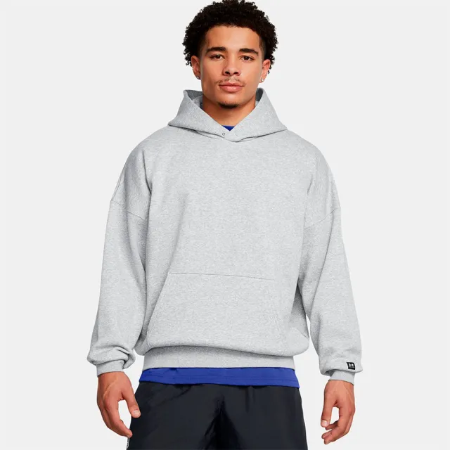 Men's Under Armour Icon Fleece Oversized Hoodie Mod Gray Light Heather ...