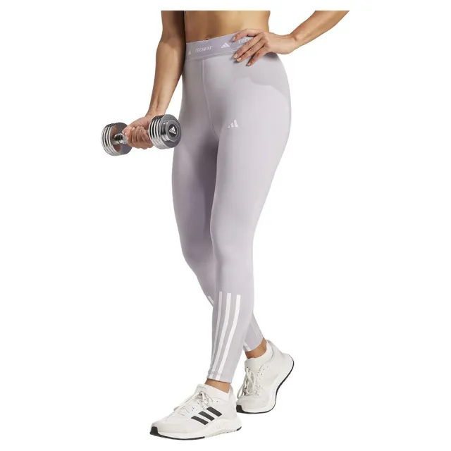 adidas TECHFIT 3-Stripes 7/8 Leggings - Grey | IX5006 | FOOTY.COM