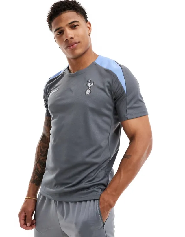 Nike Tottenham Dri-Fit Strike S/S Top - Dark Grey/Light Blue - 2024 ...
