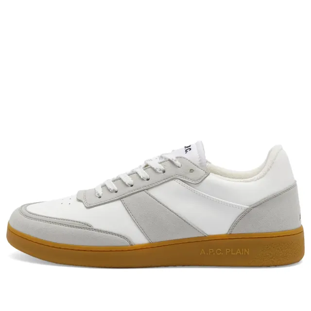 A.P.C. Men's Plain Sneaker White/Gum | PUABH-M56112-CAF | FOOTY.COM