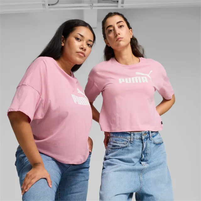 PUMA Essentials Logo Cropped T-Shirt Women, Mauved Out | 586866_49 ...