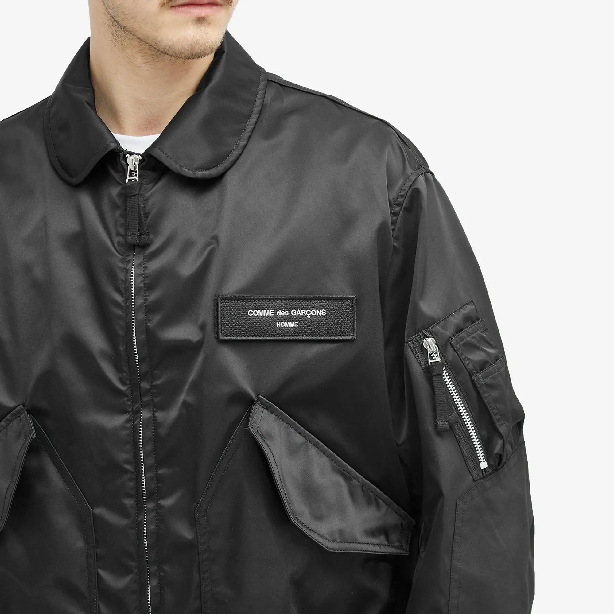 Comme des Garçons Homme Men's Triple Layers Bomber Jacket Comme des Garçons Homme Men's Triple Layers Bomber Jacket