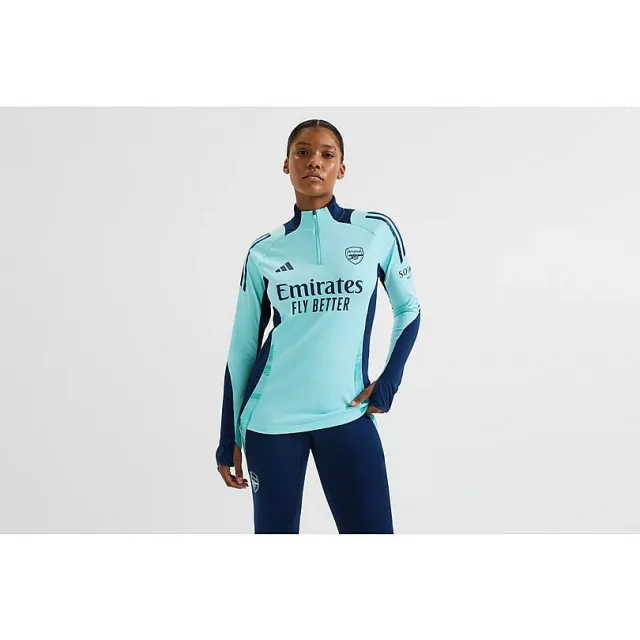 Arsenal adidas Womens 24/25 1/4 Zip Light Blue Training Top, Multicolor ...