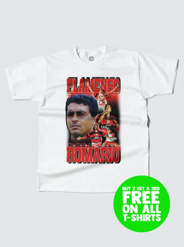 FLAMENGO ROMARIO BOOTLEG TEE | Cult Kits, Small / Flamengo / Black ...