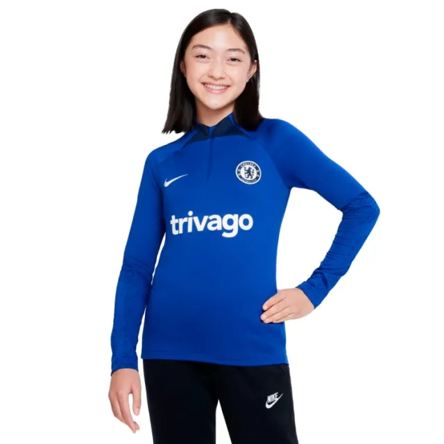 Chelsea Drill Training Top (Blue) - Kids 2022-2023 Made By: Nike ...