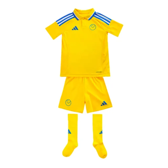 adidas Leeds United Kids SS Away Mini Kit 2024/25 | IV9678 | FOOTY.COM