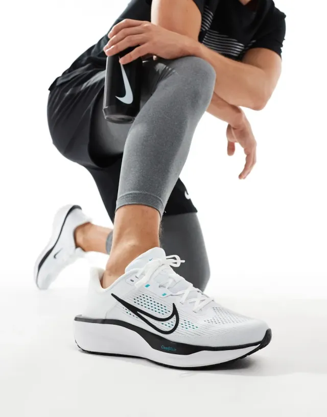 Nike Running Quest 6 Trainers In White And Blue | FD6033-105 | FOOTY.COM