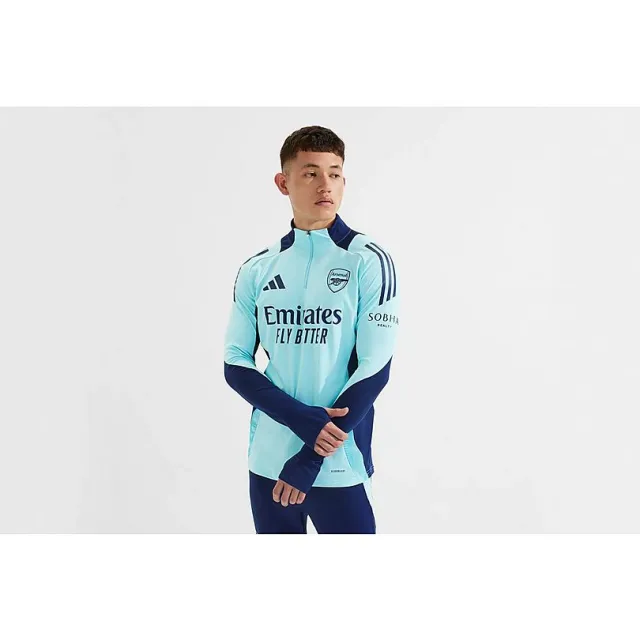 Arsenal adidas 24/25 1/4 Zip Light Blue Training Top, Multicolor ...