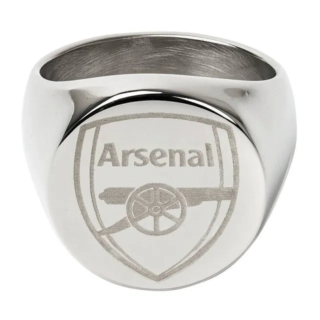 Arsenal Stainless Steel Round Signet Ring, Multicolor | 054320 | FOOTY.COM