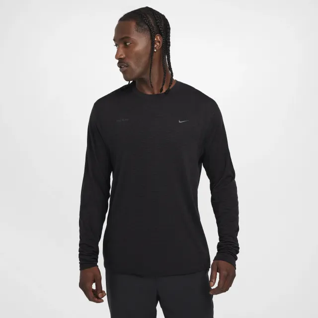 Nike APS Men's Dri-FIT ADV Long-Sleeve Versatile Top - Black - Wool ...