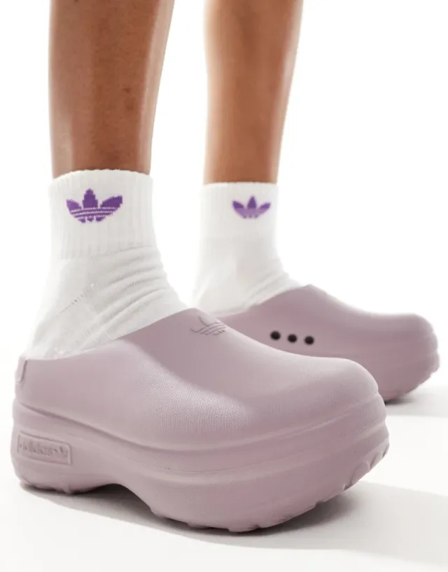 Adidas Originals Adifom Stan Mules In Fig-Brown | IF6972 | FOOTY.COM