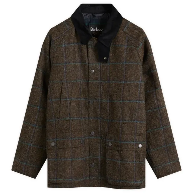 Barbour Men's Bedale Check Wool Jacket Brown | MWO0288BR72 | FOOTY.COM
