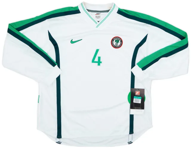 Nike 1998 Nigeria Player Issue Away L/S Shirt #4 (XL) | NGAA98-412 ...