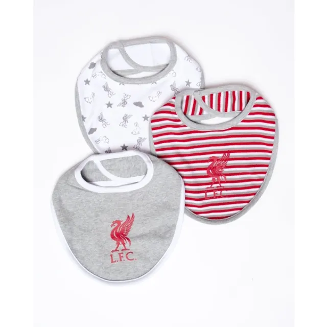 Liverpool FC LFC Baby 3 Pack Bibs | 72190 | FOOTY.COM