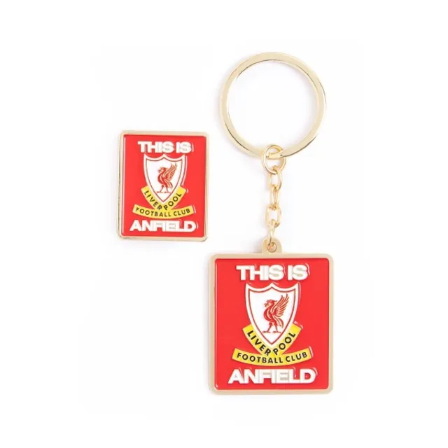 Liverpool FC LFC This Is Anfield Badge & Keyring Set | 76564 | FOOTY.COM