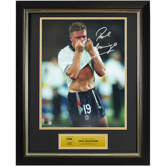 Paul Gascoigne Official FIFA World Cup Signed England Photo: Gazza's ...