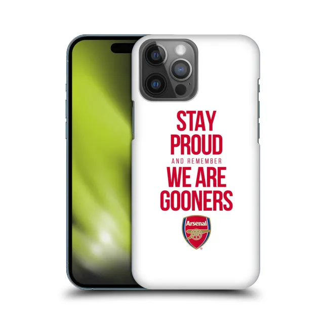 Arsenal Stay Proud Gooners Hard Back Phone Case - White - iPhone ...