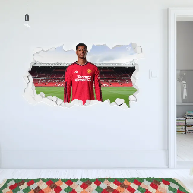 Manchester United Rashford Broken Wall Sticker - 120cm | 200909718 ...