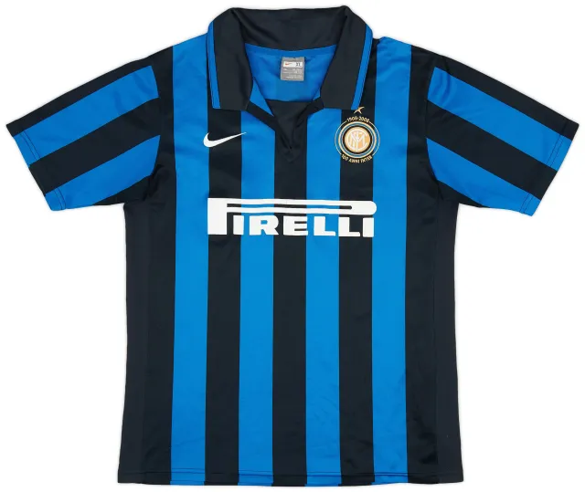 Nike 2007-08 Inter Milan Basic Centenary Home Shirt - 7/10 - (XL.Boys ...
