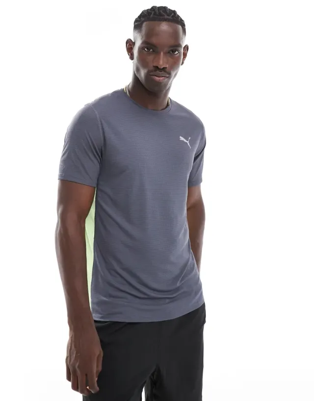 Puma Run Favorite Velocity Tee Running Top Mens - Grey | 525058_69 ...
