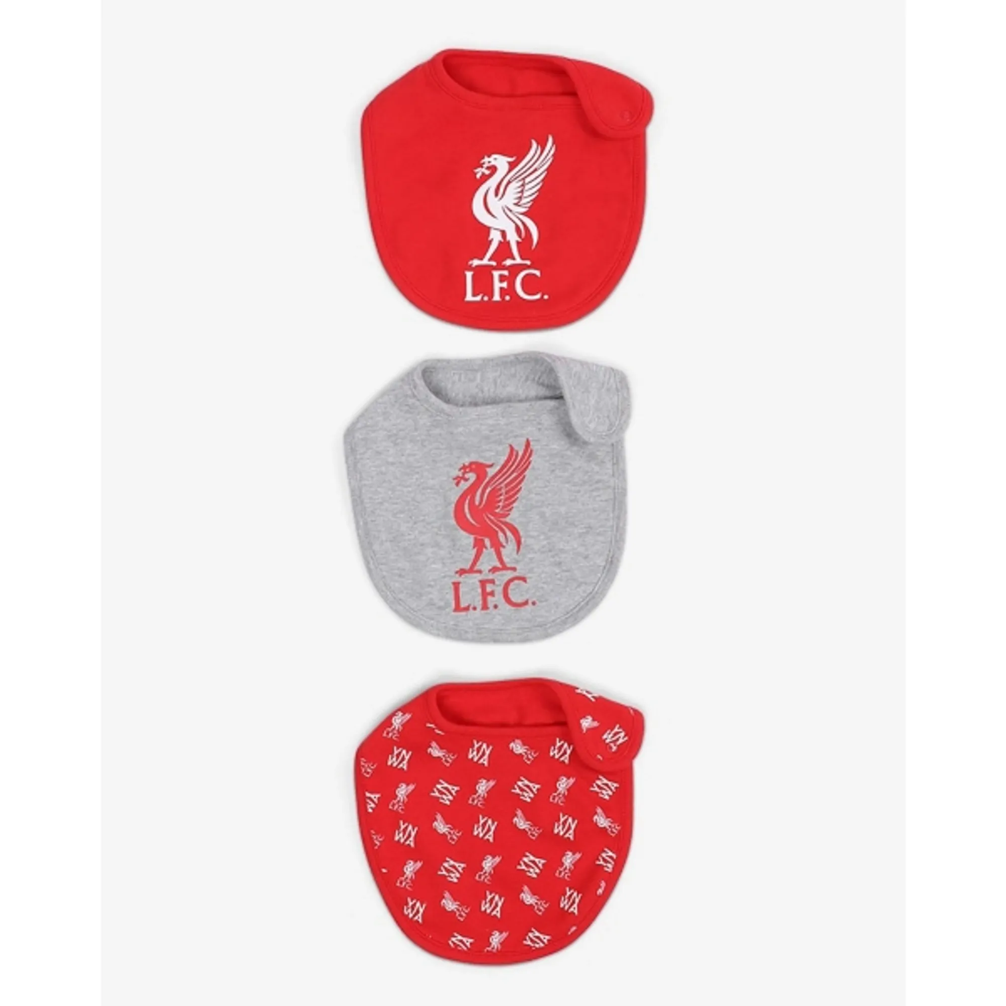 Liverpool FC LFC Baby 3Pk Bibs | 77019 | FOOTY.COM