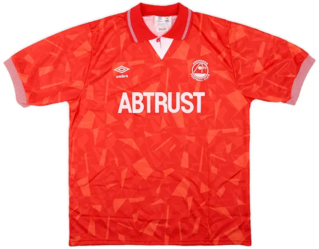 Umbro 1990-91 Aberdeen Home Shirt - 7/10 - (XL) | ABEH90057855used ...
