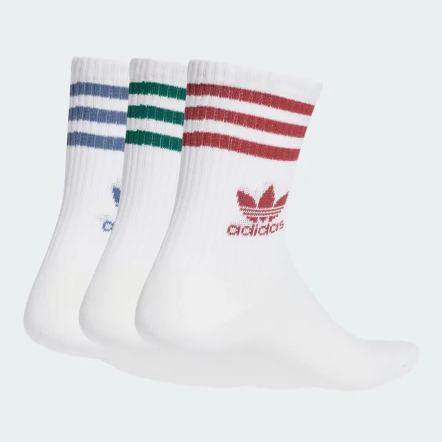 adidas Originals Adidas Mid Cut Crew 3 Pack Unisex Socks - White ...