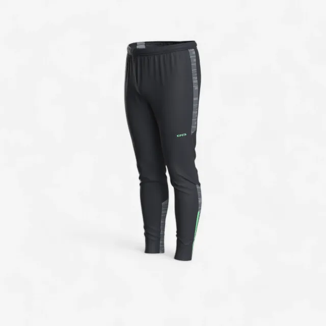 Kipsta Adult Football Tracksuit Bottoms Viralto Pxl - Grey/Green ...