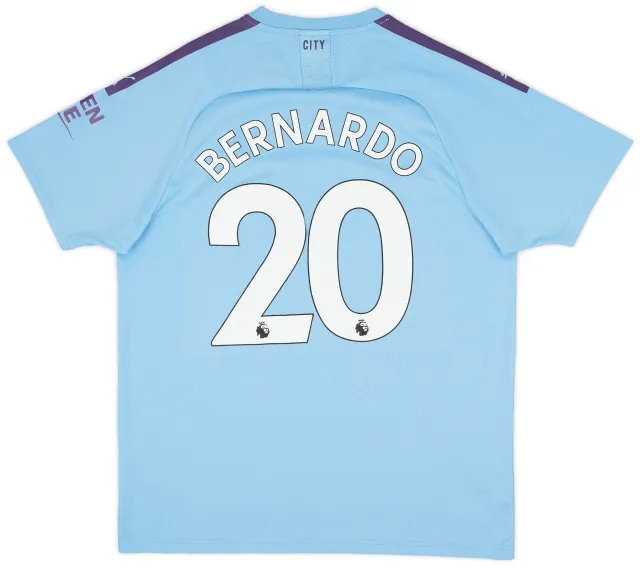 Puma 2019-20 Manchester City Home Shirt Bernardo #20 - 5/10 - (XL ...