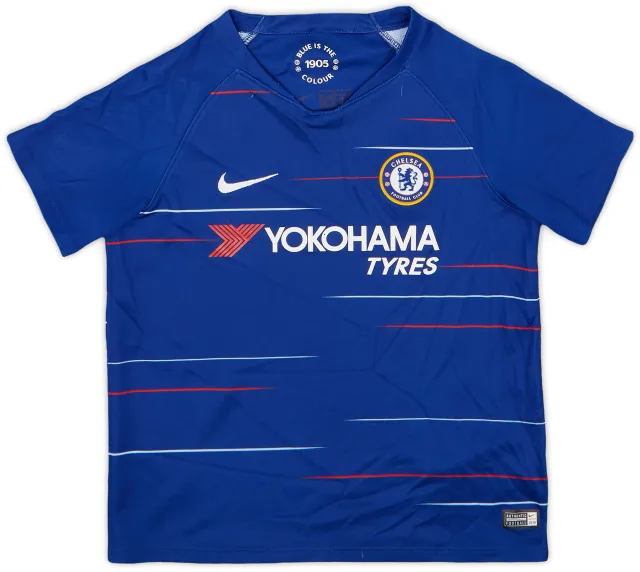 Nike 2018-19 Chelsea Home Shirt - 6/10 - (S.Boys) | CHEH18-461 | FOOTY.COM