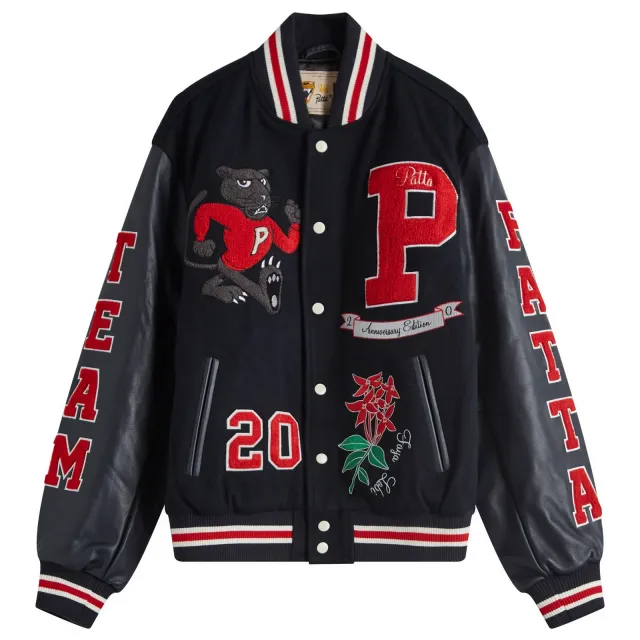 Patta Men's 20th Anniversary Varsity Jacket Maritime Blue | PSP-AW24 ...
