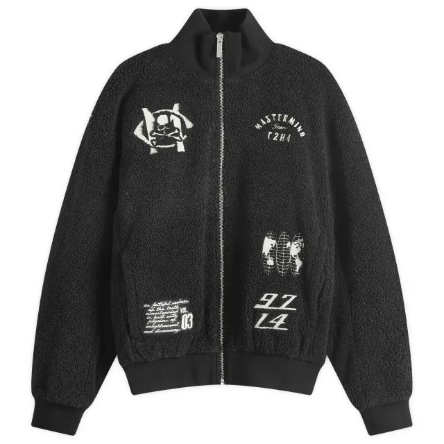 C2H4 Men's x mastermind JAPAN Fleece Jacket Fuzzy Black | MMJ2024-JK107 ...