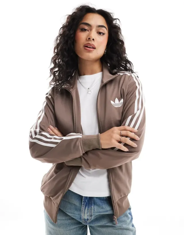 Adidas Originals Adicolor Classic Firebird Loose Track Top In Brown ...