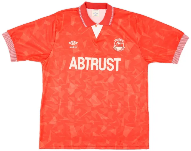 Umbro 1990-91 Aberdeen Home Shirt - 9/10 - (XL) | ABEH90806374used ...