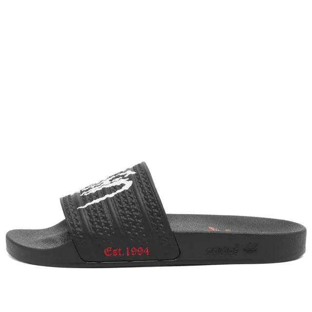 Adidas x Korn Adilette Black/White/Better Scarlet | IH3753 | FOOTY.COM
