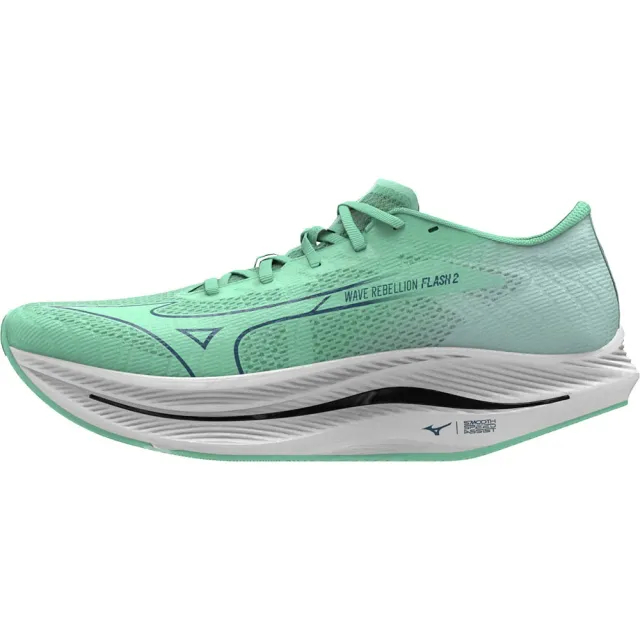 Mizuno Wave Rebellion Flash 2 Competition Running Shoe Men - Mint, Dark Blue | J1GC2435-81 ...
