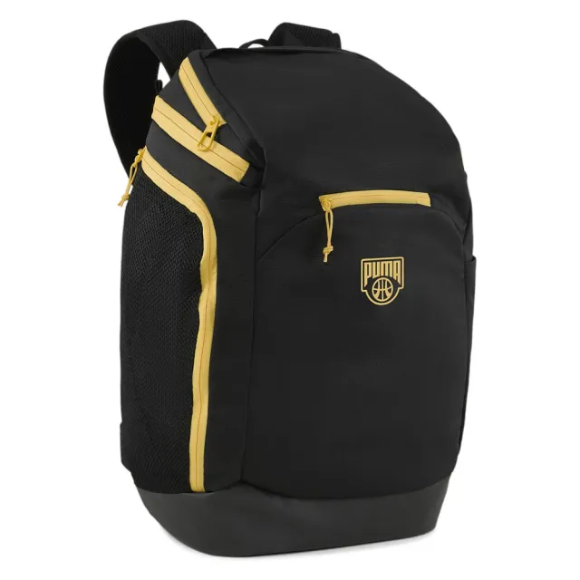 PUMA Basketball Pro Backpack, Black/Sunny Yellow | 079212_06 | FOOTY.COM
