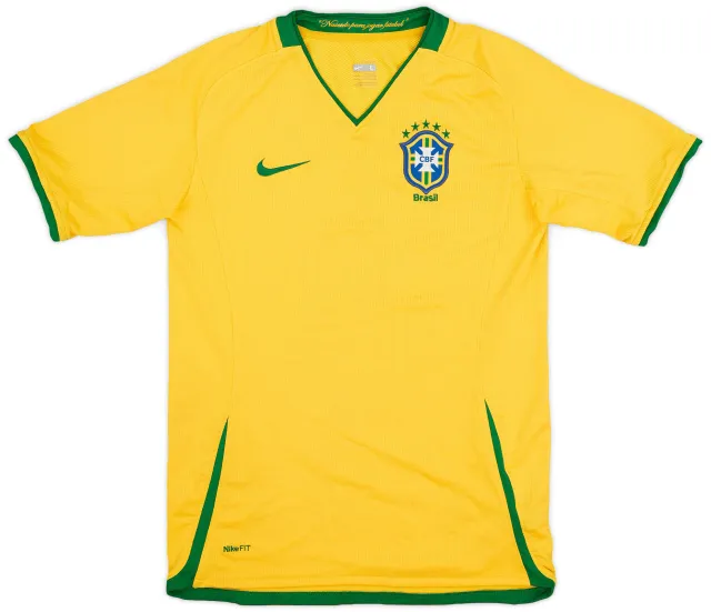 Nike 2008-10 Brazil Home Shirt - 8/10 - (L.Boys) | BRAH08-240 | FOOTY.COM