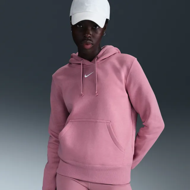 Women's Nike Phoneix Fleece Hoodie in Pink | HF6839-699 | FOOTY.COM