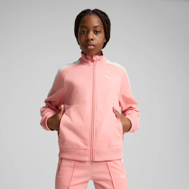 PUMA T7 Always On Track Jacket Youth, Pink Fruit | 629898_18 | FOOTY.COM